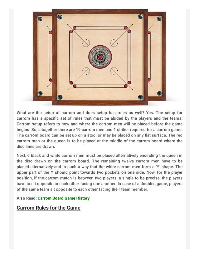 Carrom board guide | PDF | Board Games and Puzzles | Games and Puzzles