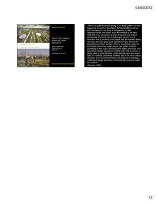 Carrot city: Architecture for Urban Agriculture | PDF