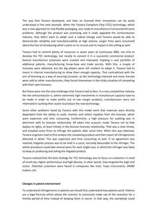 Carrot or stick case study. Licensing strategy at Tessera. Carles ...