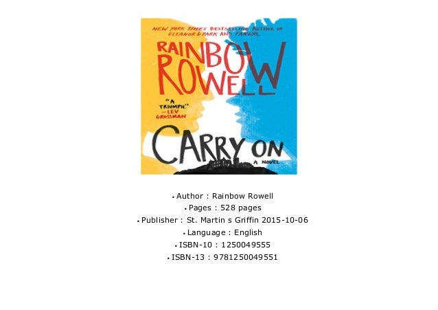 Carry on rainbow rowell special edition - billaport