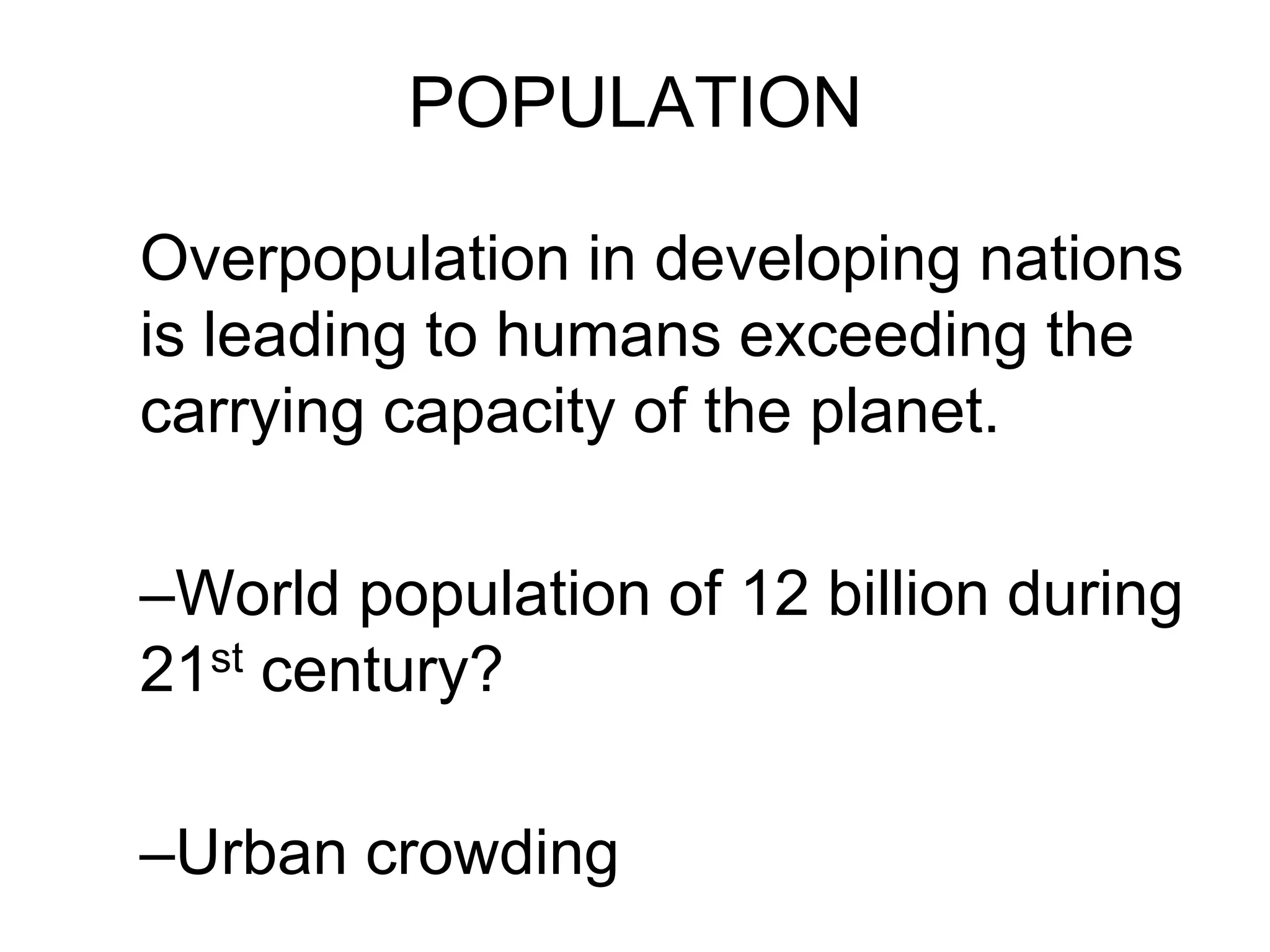 Human Carrying capacity | PPTX