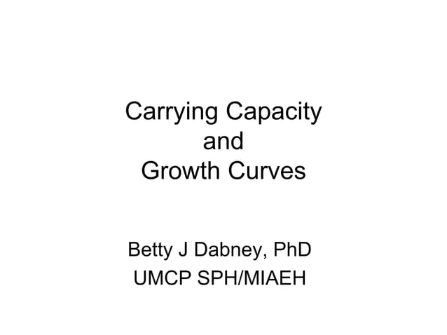 Human Carrying capacity | PPT
