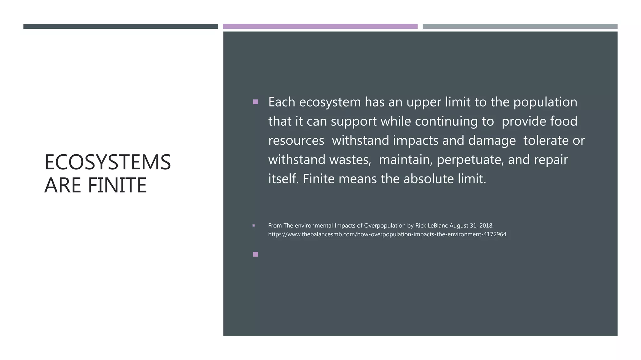 Carrying capacity and overpopulation | PPTX