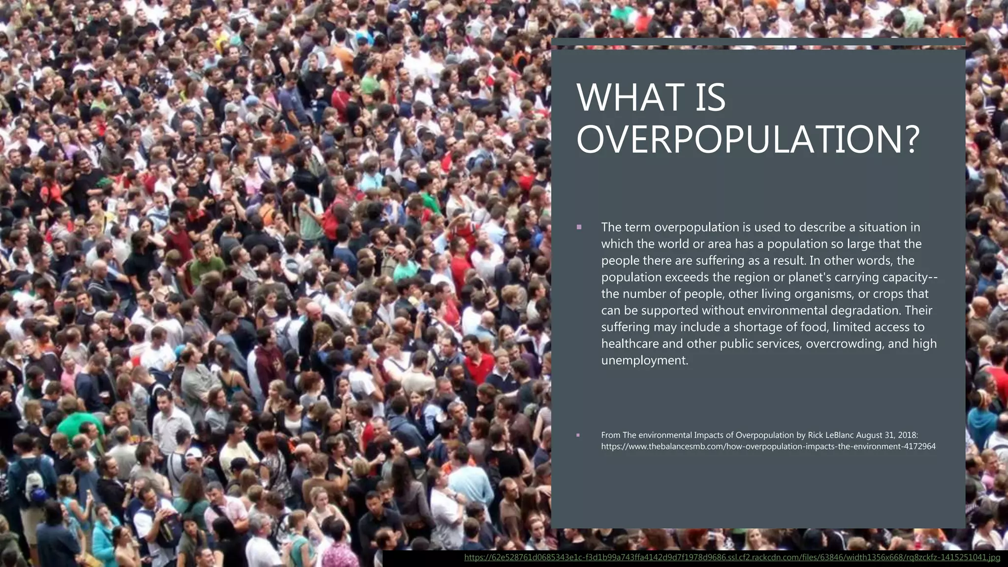 Carrying capacity and overpopulation | PPTX
