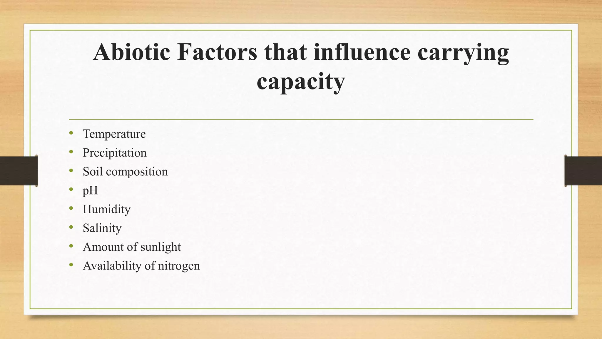 Carrying capacity of ecosystem | PPTX