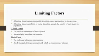 Carrying capacity of ecosystem | PPTX