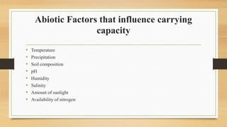Carrying capacity of ecosystem | PPTX