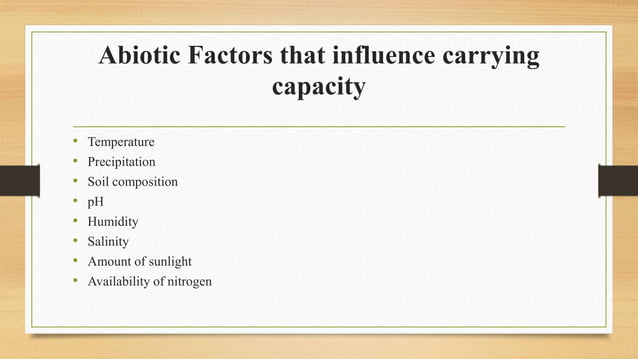 Carrying capacity of ecosystem | PPTX