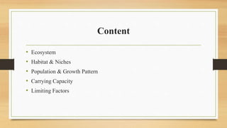 Carrying capacity of ecosystem | PPTX