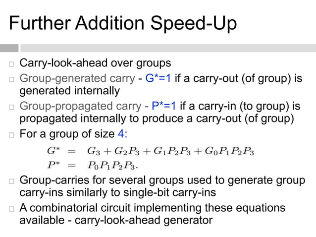 Carry look ahead adder | PPTX | Programming Languages | Computing
