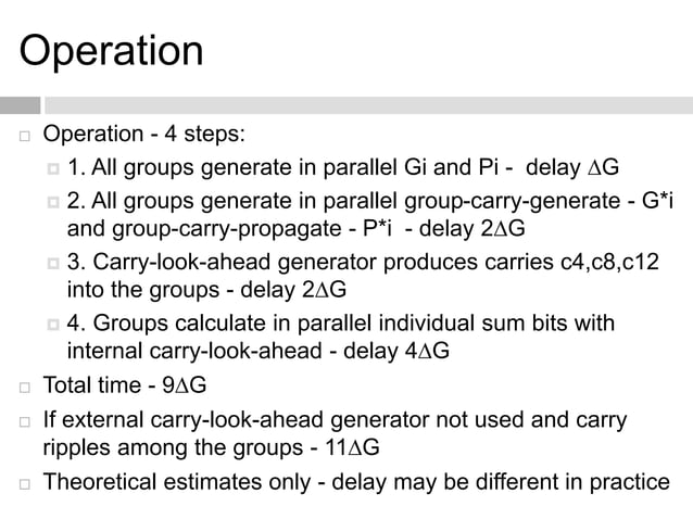 Carry look ahead adder | PPTX | Programming Languages | Computing