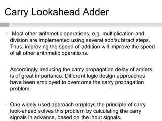 Carry look ahead adder | PPTX