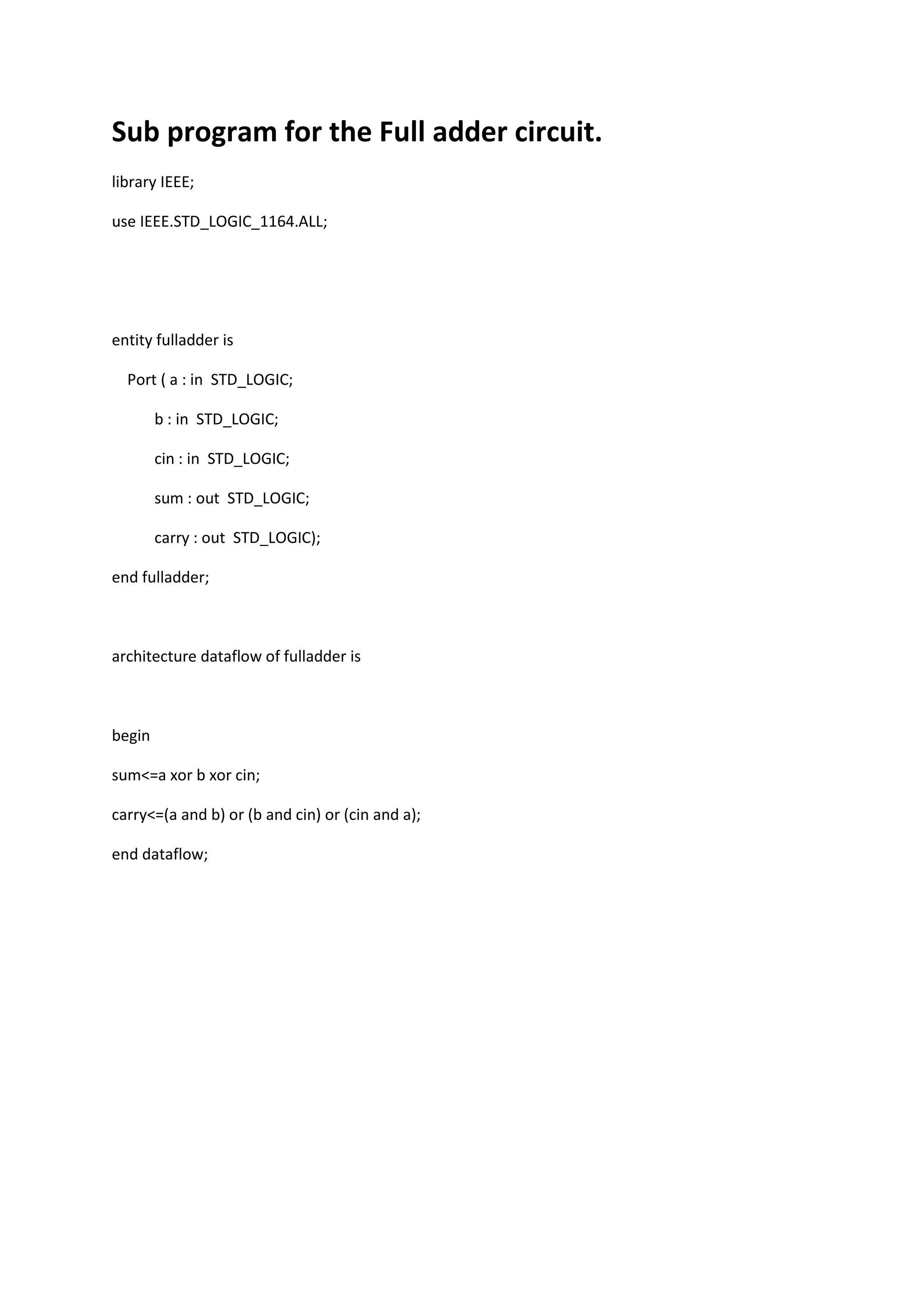 Carry save adder Type 2 | PDF | Programming Languages | Computing