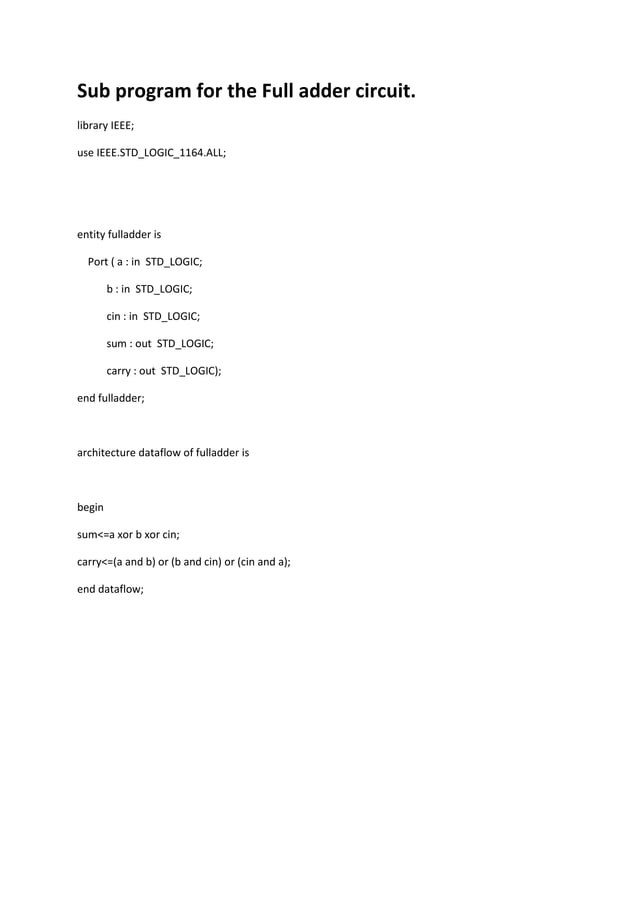 Carry save adder Type 2 | PDF | Programming Languages | Computing