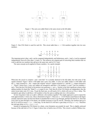 Carry save addition | PDF