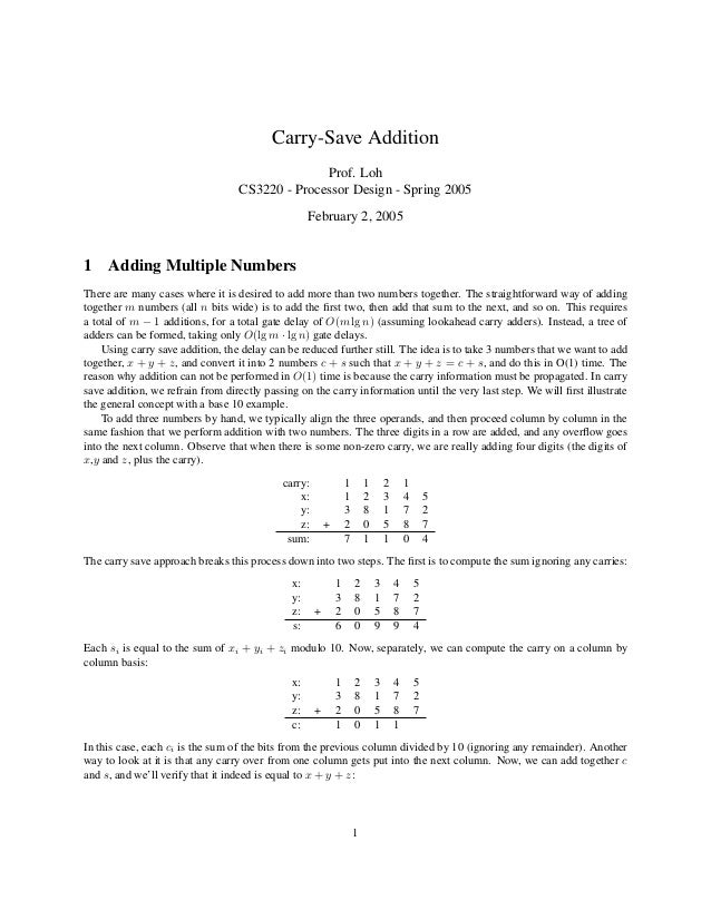 carry-save-addition