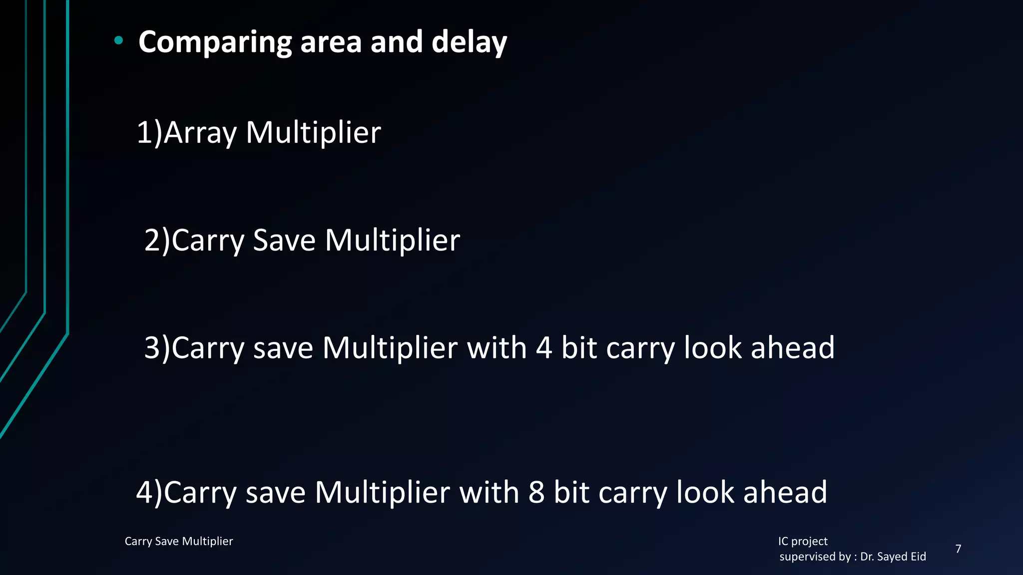 Carry save multiplier | PPTX