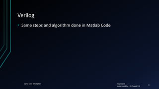 Carry save multiplier | PPTX