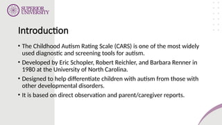 Childhood autism rating scale cars in psychology | PPTX