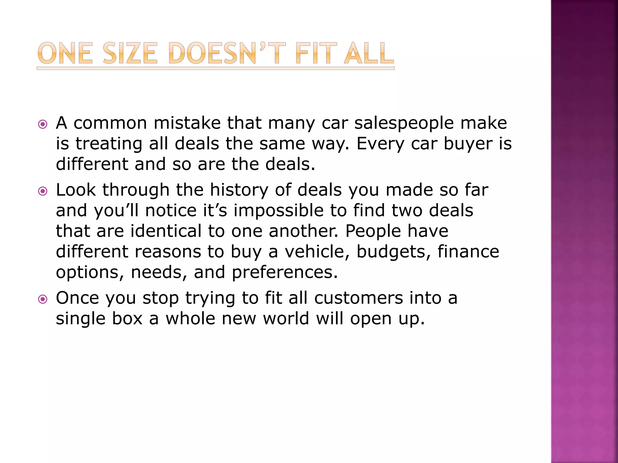 Car sales training | PPTX