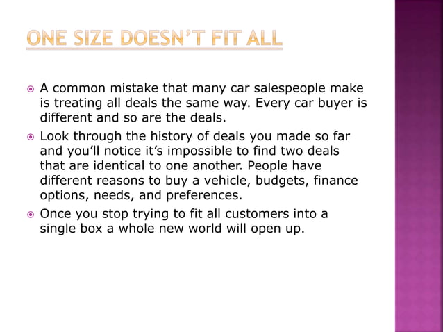Car sales training | PPTX