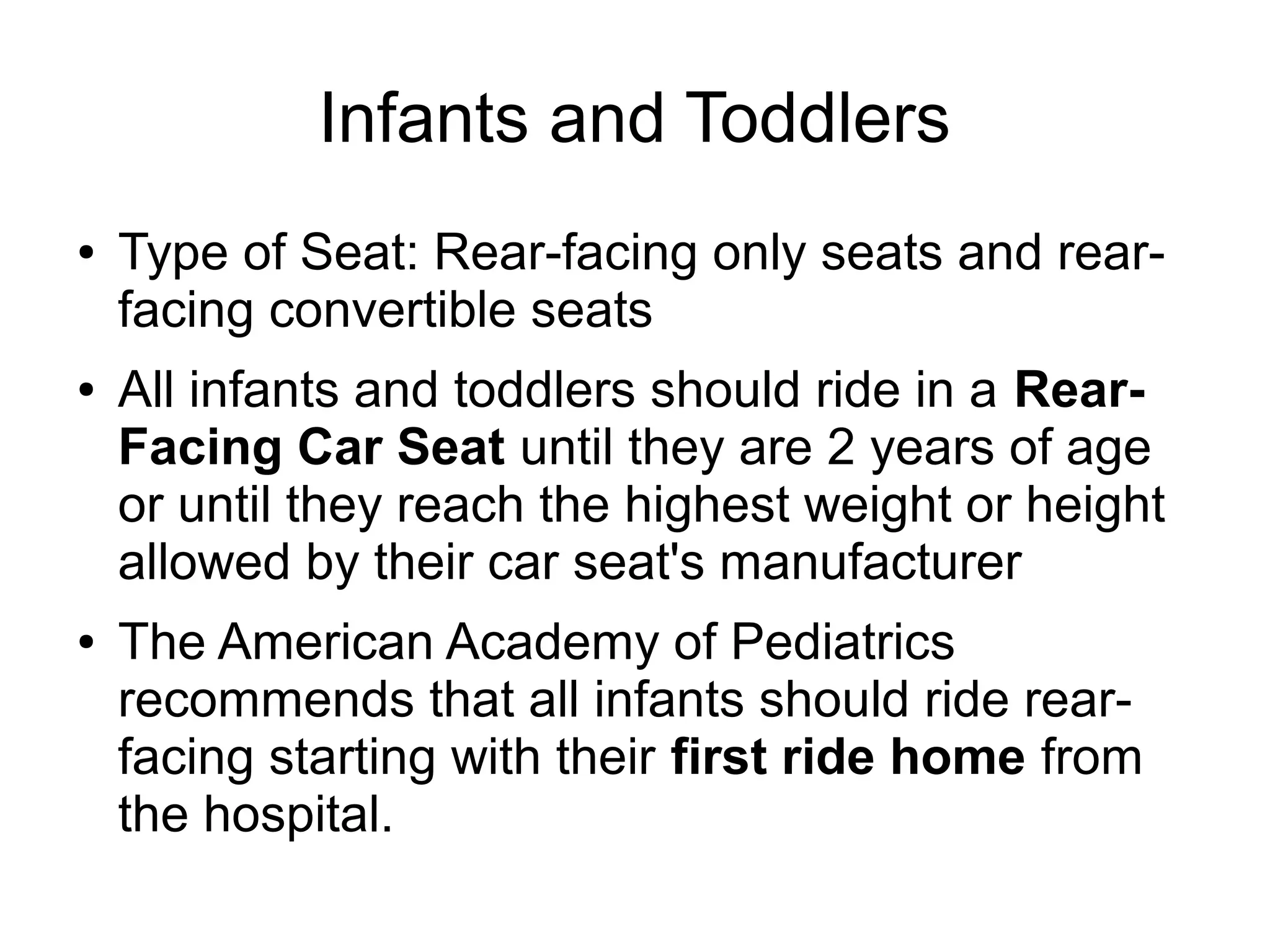 Car seat presentation | ODP