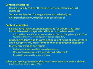 Savings groups, livelihoods and education | PPT