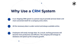 Car Shipping CRM System | Powercode | PPT
