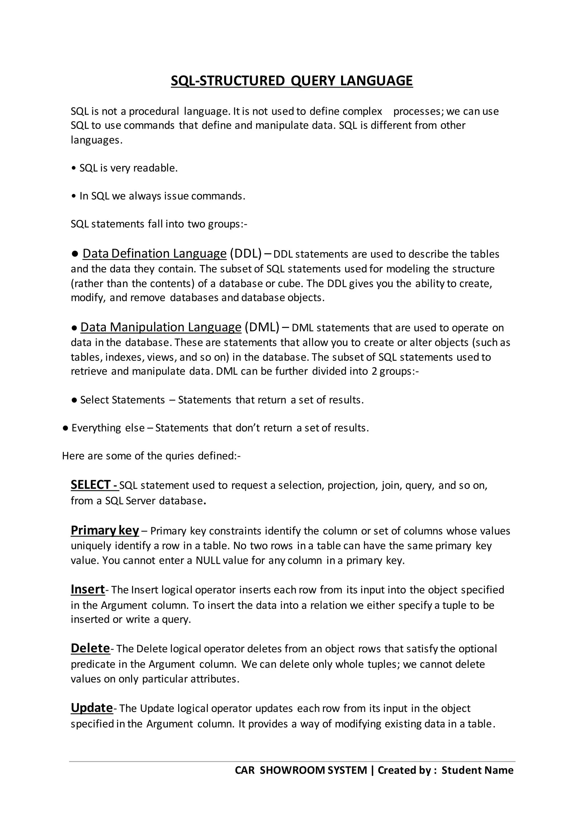 CAR SHOWROOM SYSTEM | DOCX