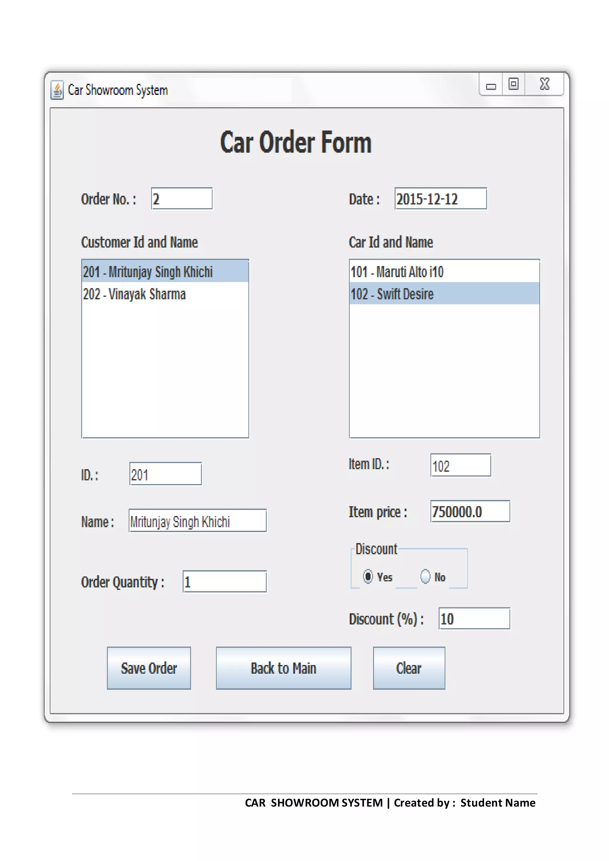 CAR SHOWROOM SYSTEM | DOCX