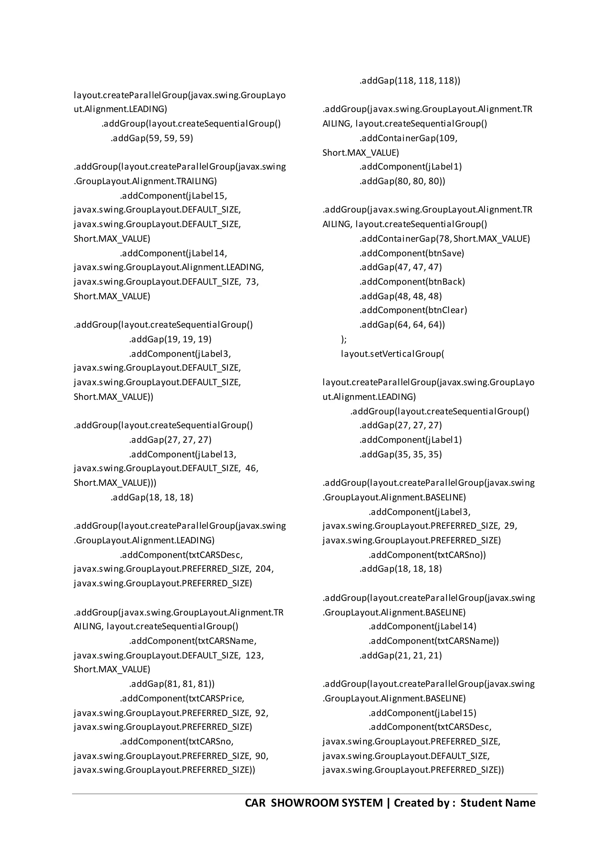 CAR SHOWROOM SYSTEM | DOCX