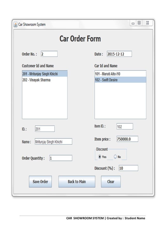 CAR SHOWROOM SYSTEM | DOCX