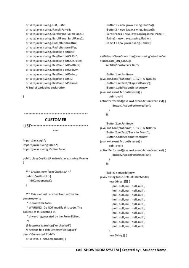 CAR SHOWROOM SYSTEM | DOCX