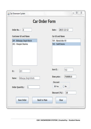 CAR SHOWROOM SYSTEM | PDF
