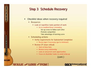 Recovery Scheduling