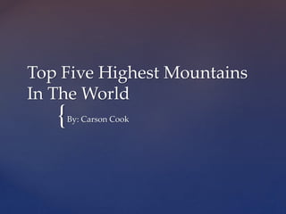 Carson Cook's presentation1 | PPT