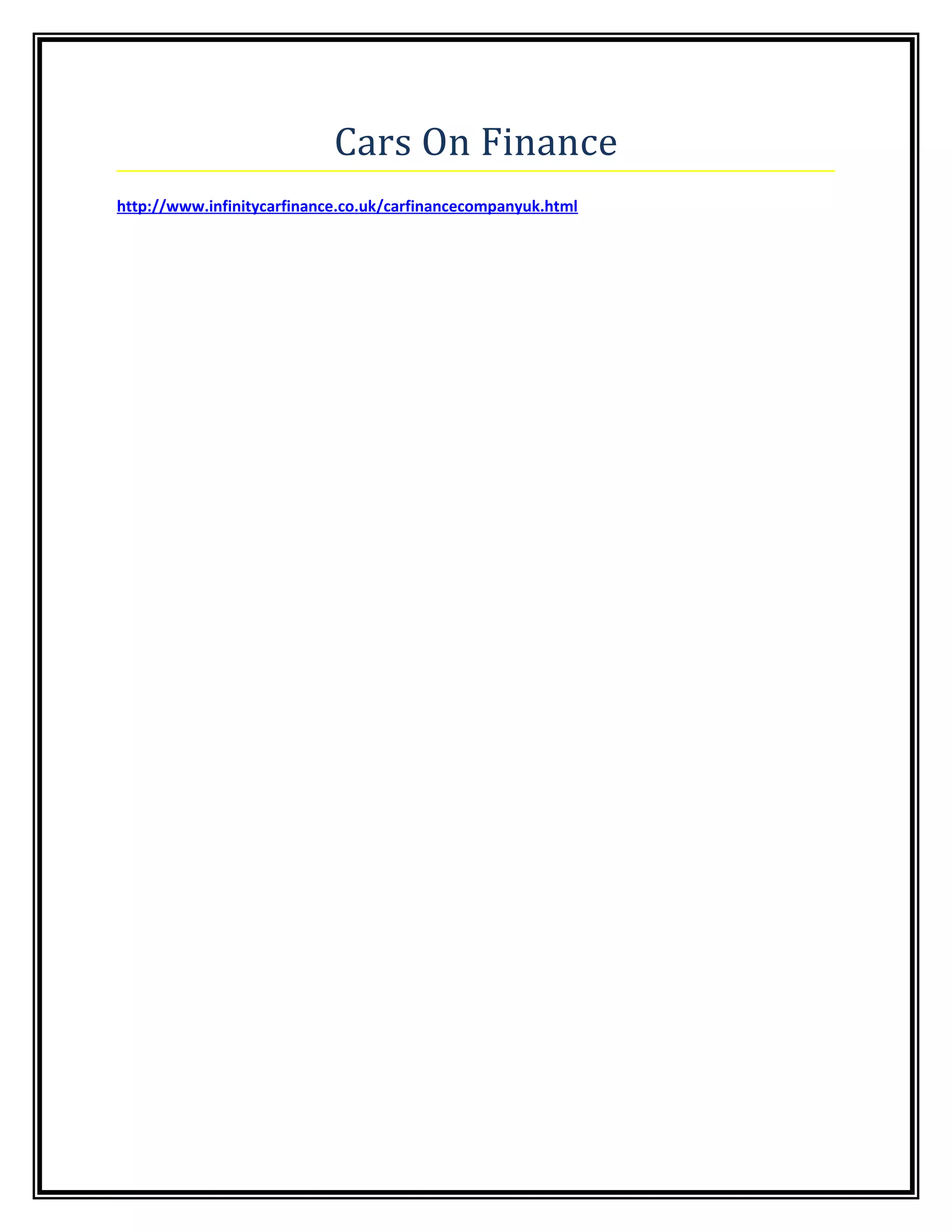 Cars on finance | DOC