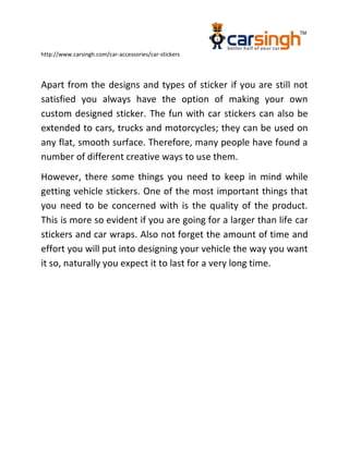 Car stickers | PDF | Car Culture | Automotive