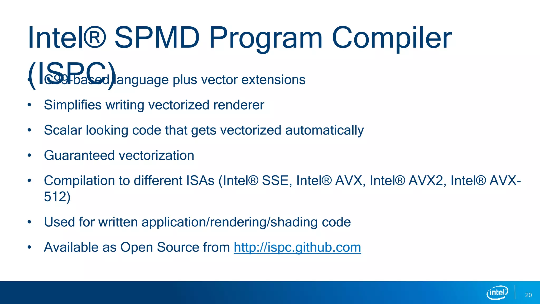 Embree Ray Tracing Kernels | Overview and New Features | SIGGRAPH 2018 Tech Session | PPT