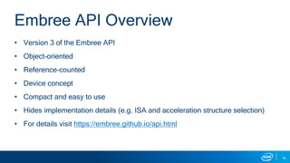 Embree Ray Tracing Kernels | Overview and New Features | SIGGRAPH 2018 Tech Session | PPT
