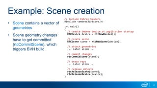 Embree Ray Tracing Kernels | Overview and New Features | SIGGRAPH 2018 Tech Session | PPT