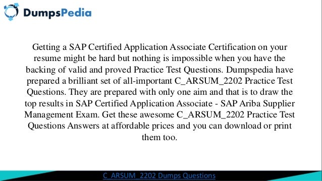 C_ARSUM_2202 Dumps Questions | PDF