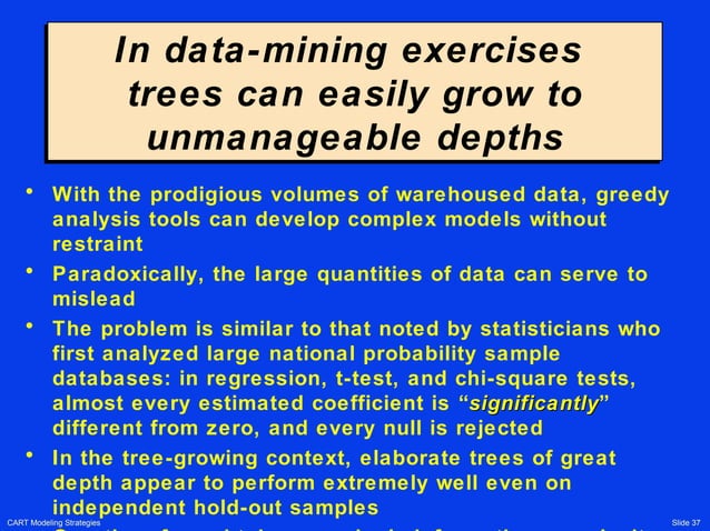 CART Classification and Regression Trees Experienced User Guide | PPT