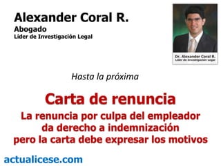 Carta De Renuncia | PPTX