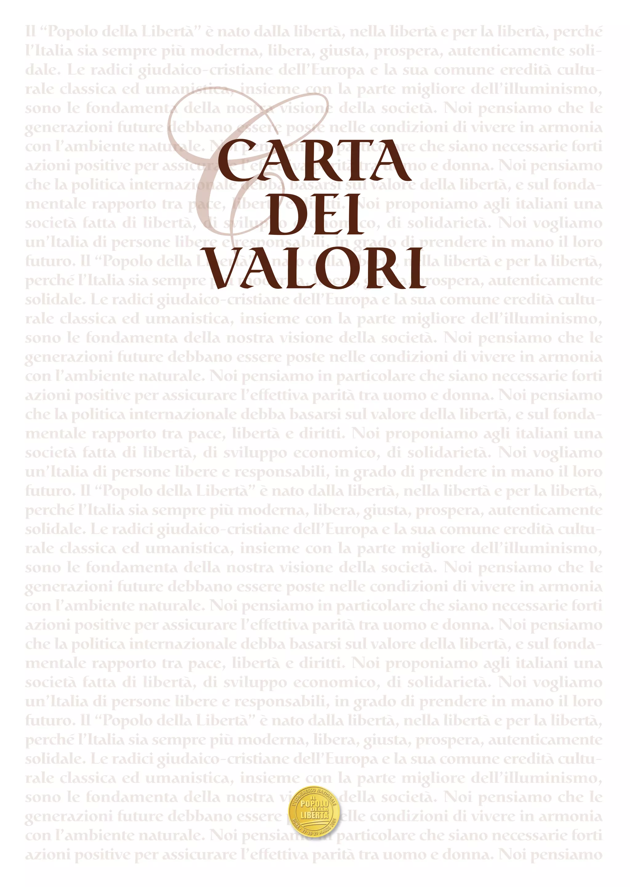 Carta dei-valori | PDF