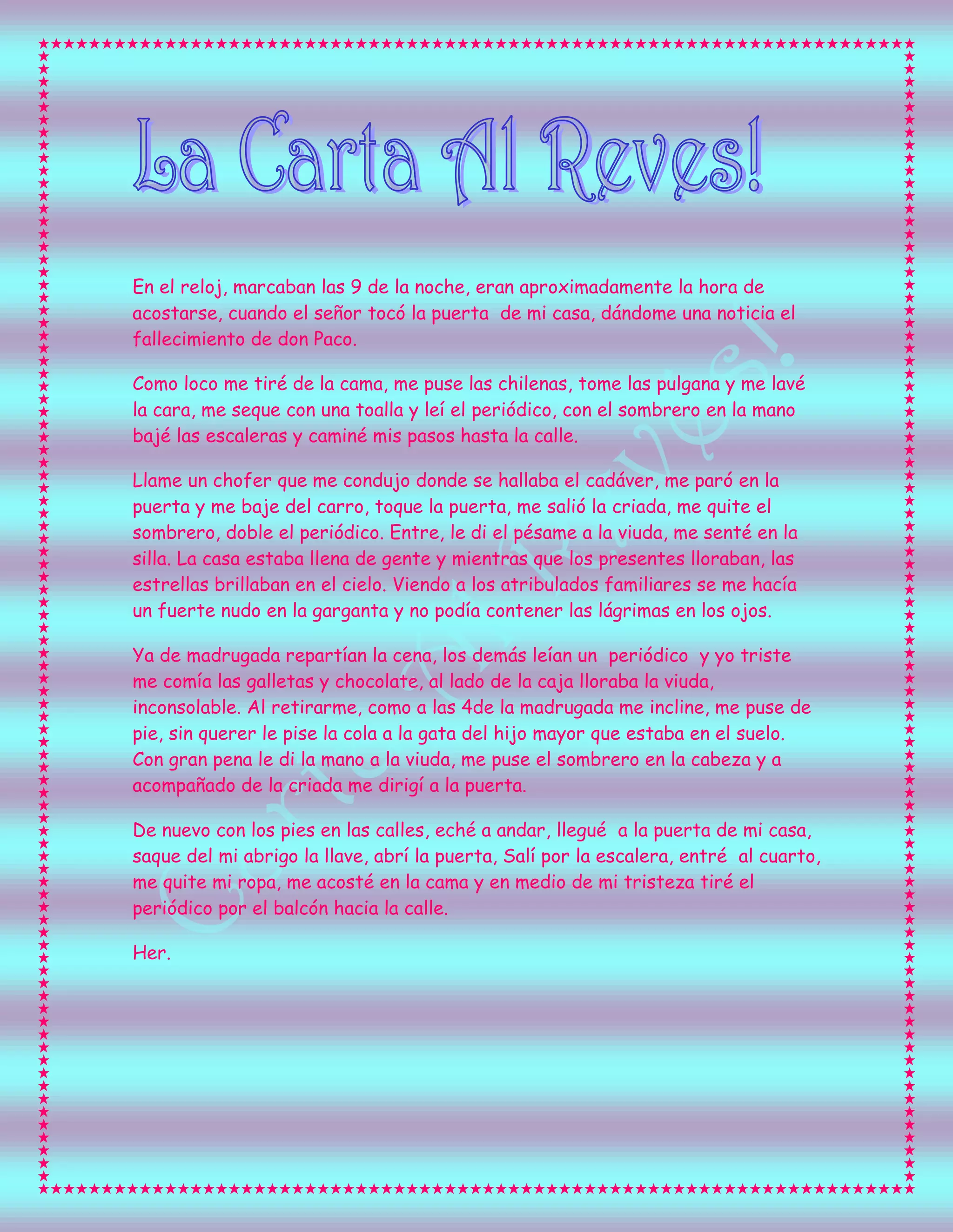 Carta al reves! | DOCX