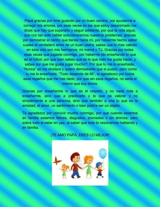 Carta a mis padres | PDF