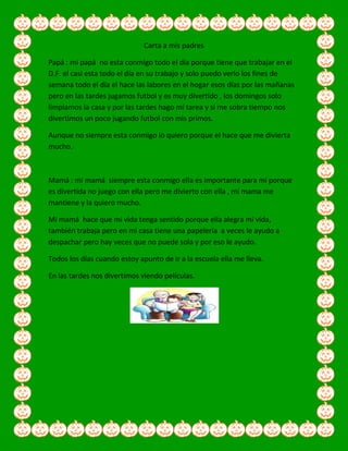 Carta a mis padres | PDF