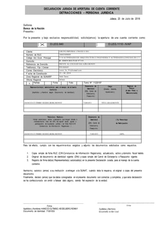 Carta apertura cuentadetraccion persona juridica | DOCX