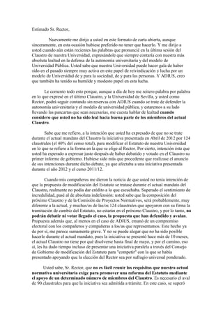 Carta a rector universidad de sevilla victor | DOCX